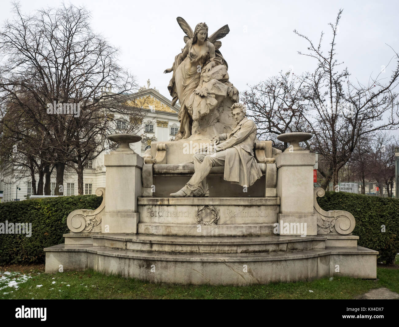 VIENNA, AUSTRIA - DECEMBER 04, 2017: Monument to Austrian actor and ...