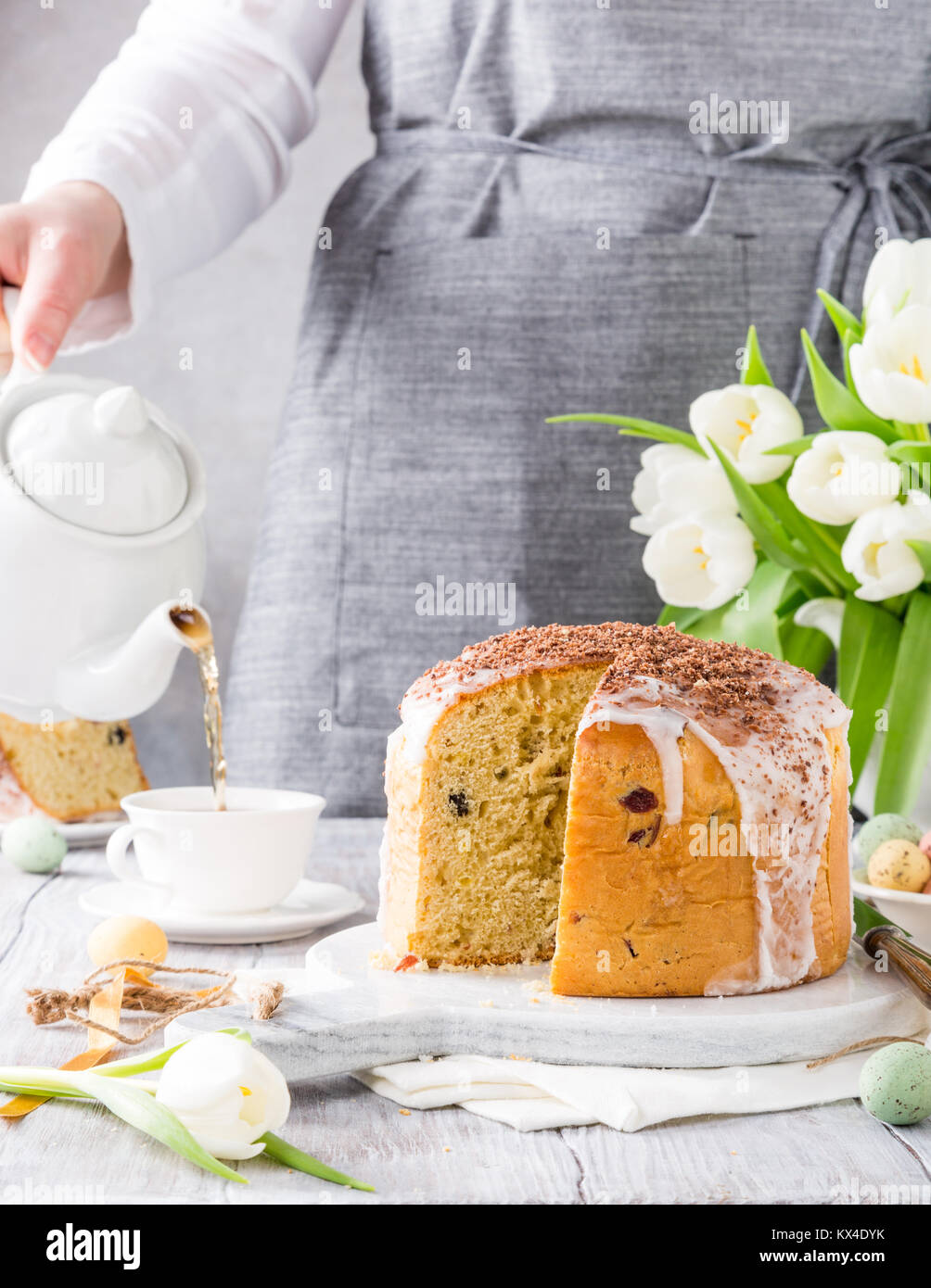 Easter orthodox sweet bread Stock Photo - Alamy
