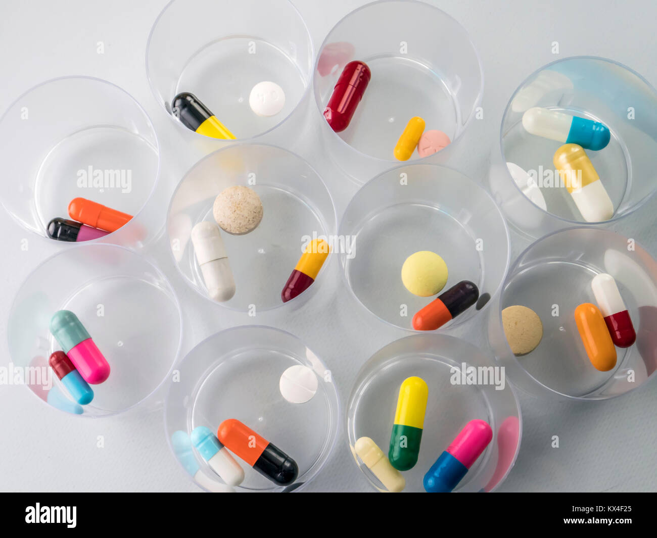 Daily medication at a hospital table, conceptual image Stock Photo - Alamy