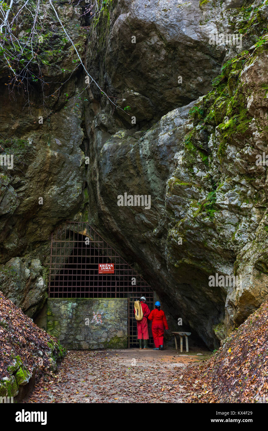 Cross Cave (Slovene: Križna jama), also named Cold Cave under Cross ...