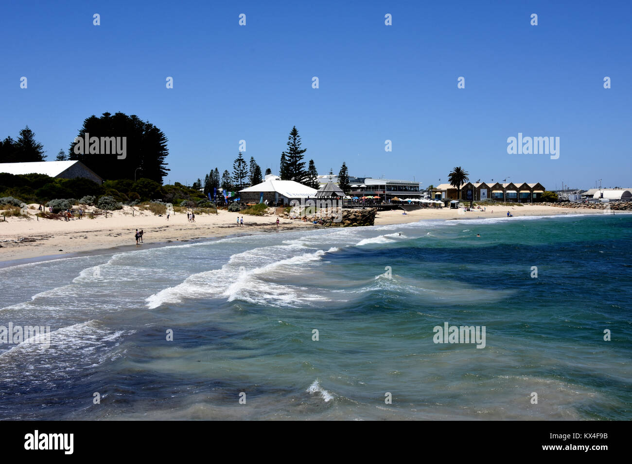 Freemantle Beach with water and sand Stock Photo - Alamy