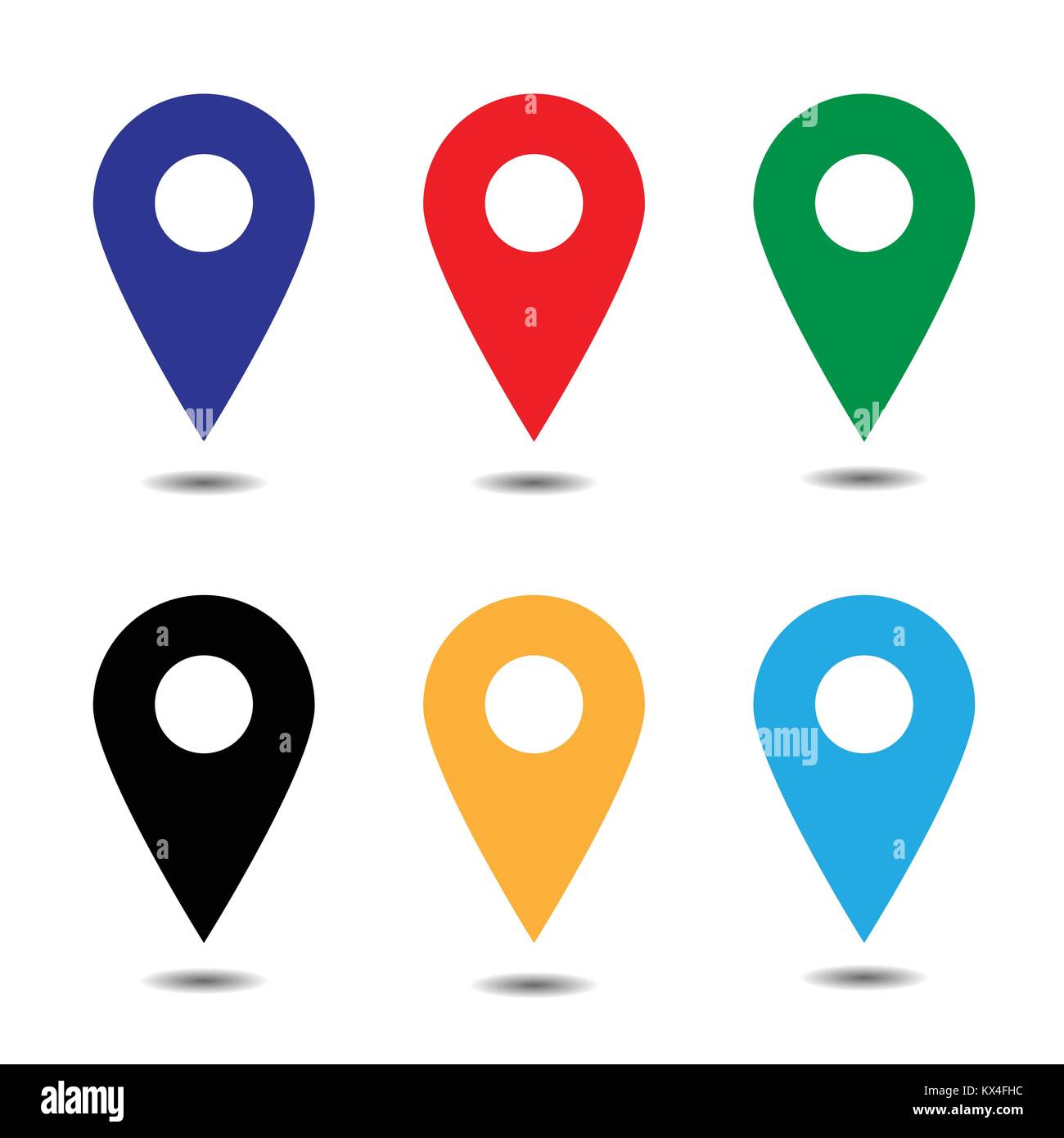 Vector Of Map Pointer Icon Set Gps Location Symbol Flat Design Style Stock Vector Image And Art