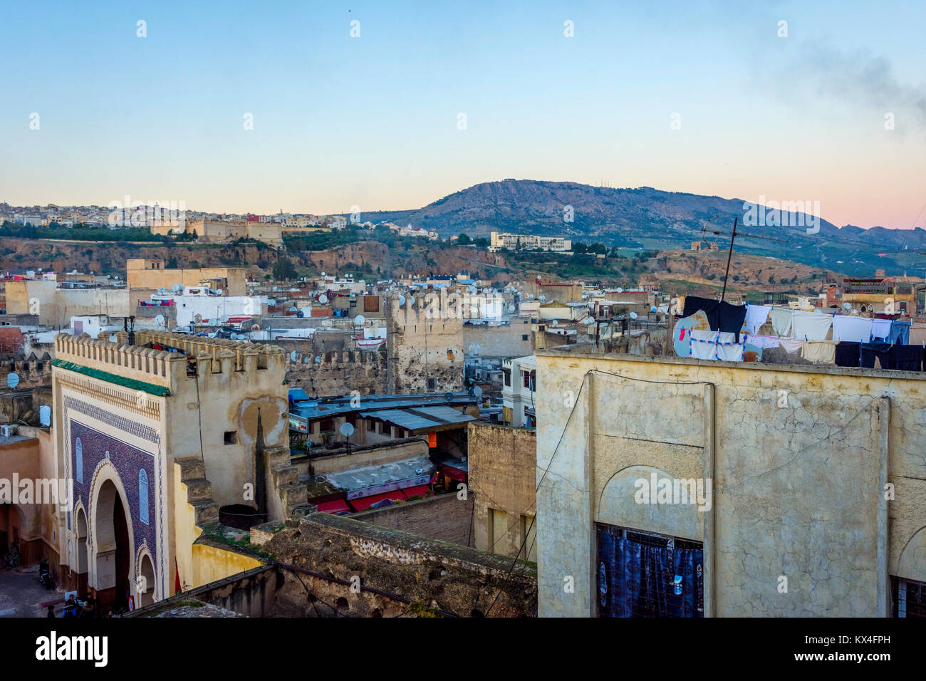 Fez city medina old town skyline in twilight, Morocco Stock Photo - Alamy