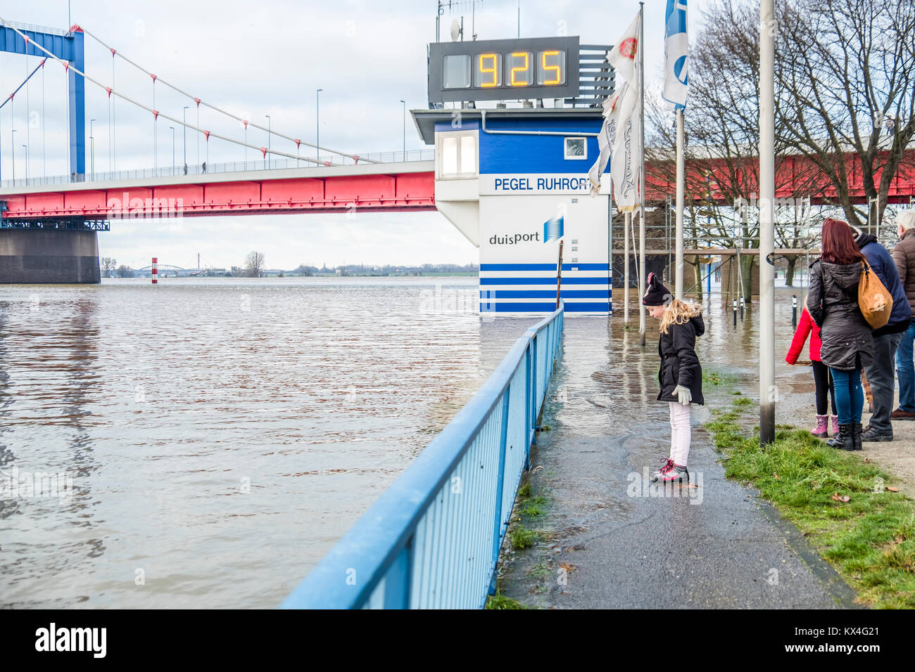 DUISBURG / GERMANY - JANUARY 08 2017 : Little girl surprised by the ...