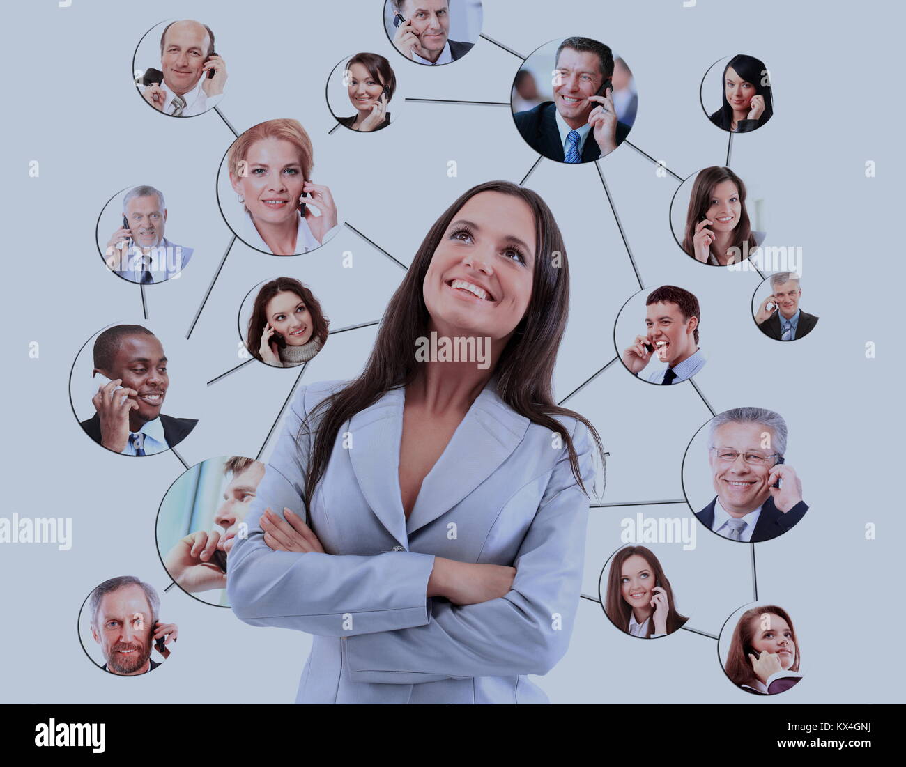 A group of people talking on the phone Stock Photo - Alamy