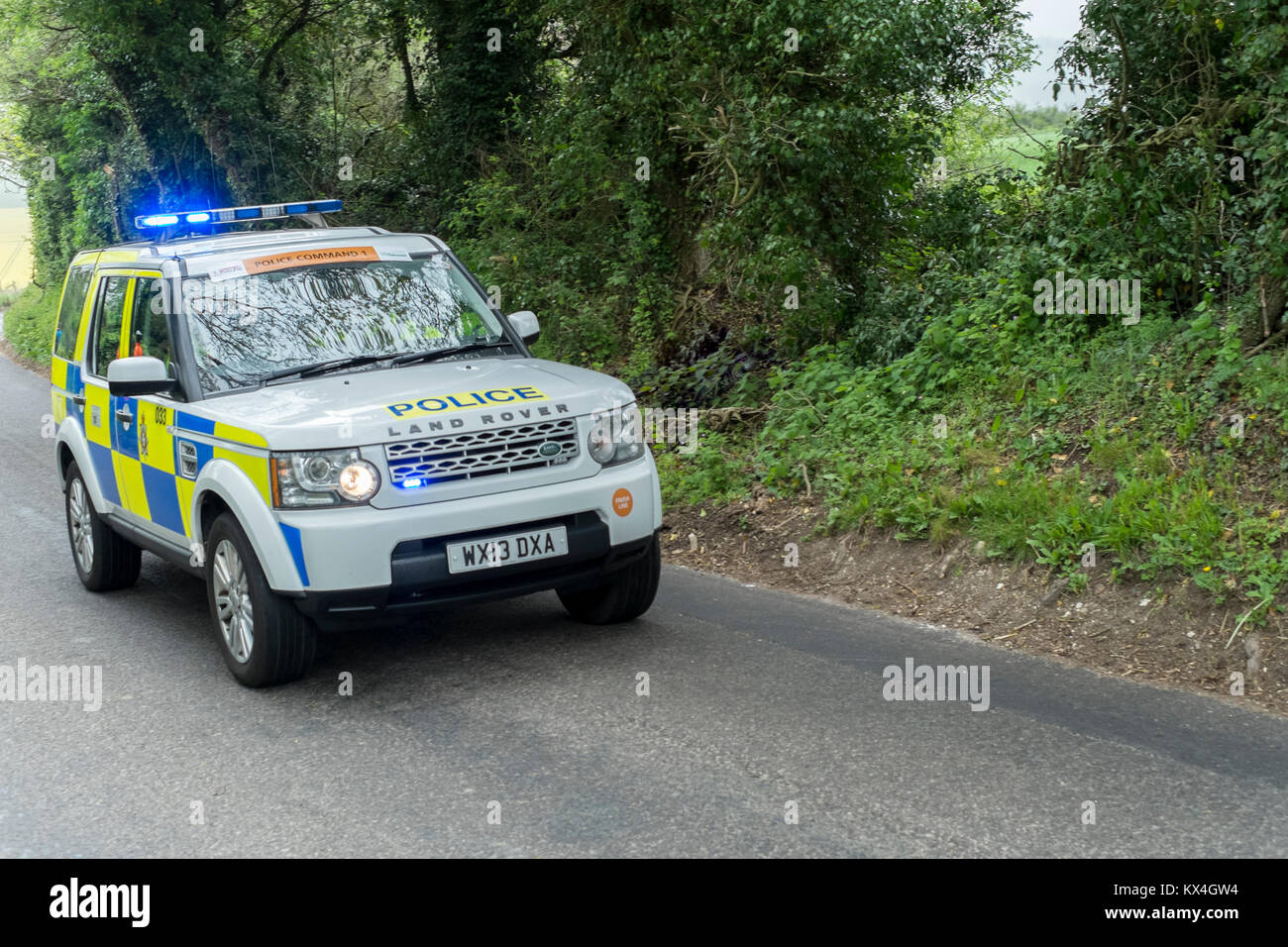British police car front hi-res stock photography and images - Alamy