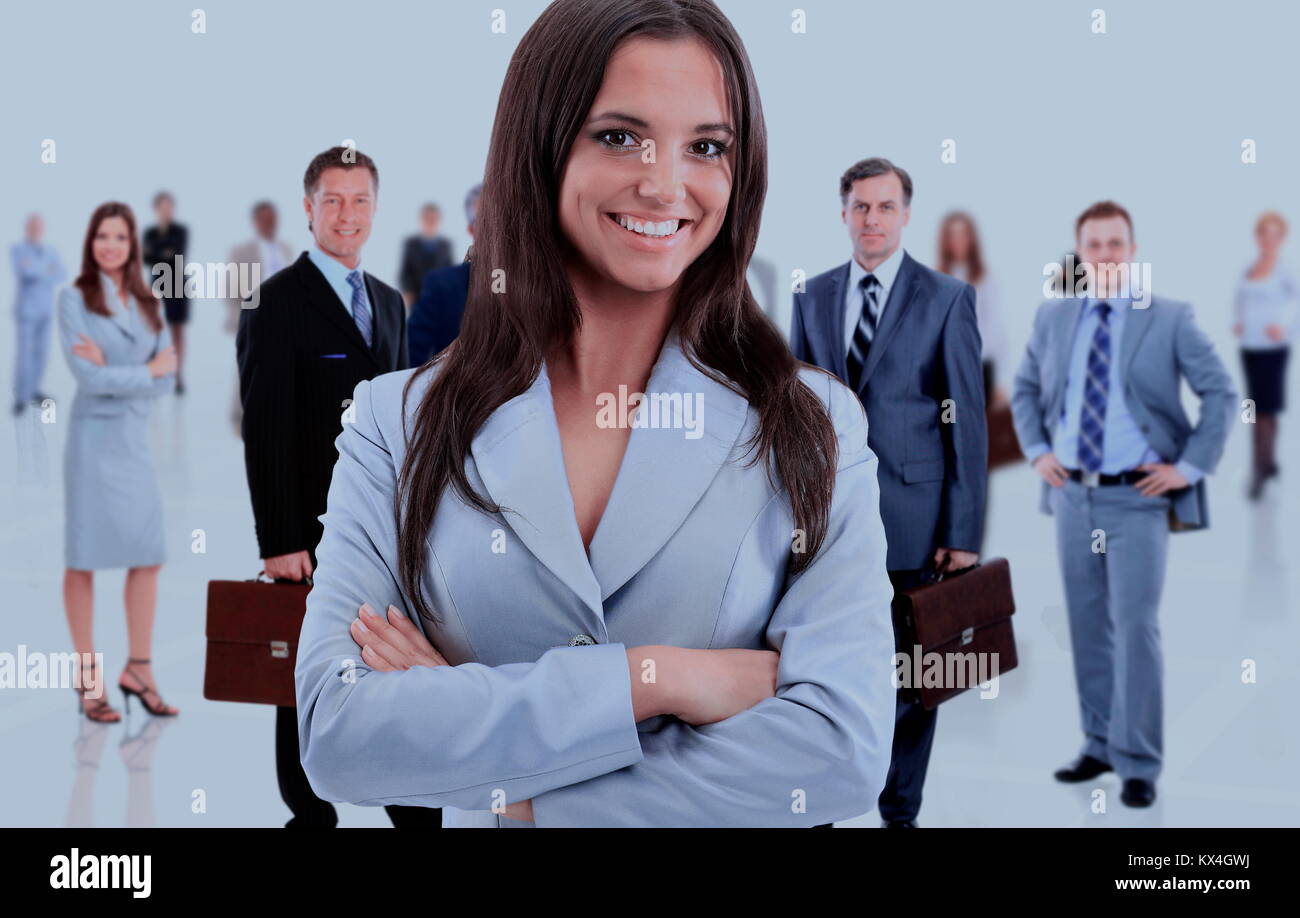 business woman and her team Stock Photo - Alamy