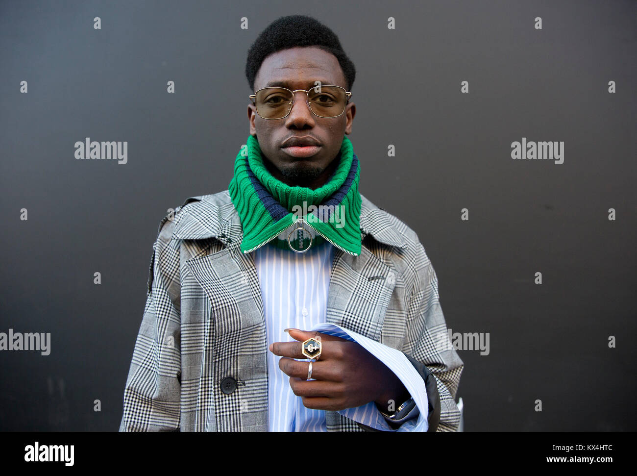 Fahion stylist Segon Amosu pictured outside the BFC Show Space, London ...