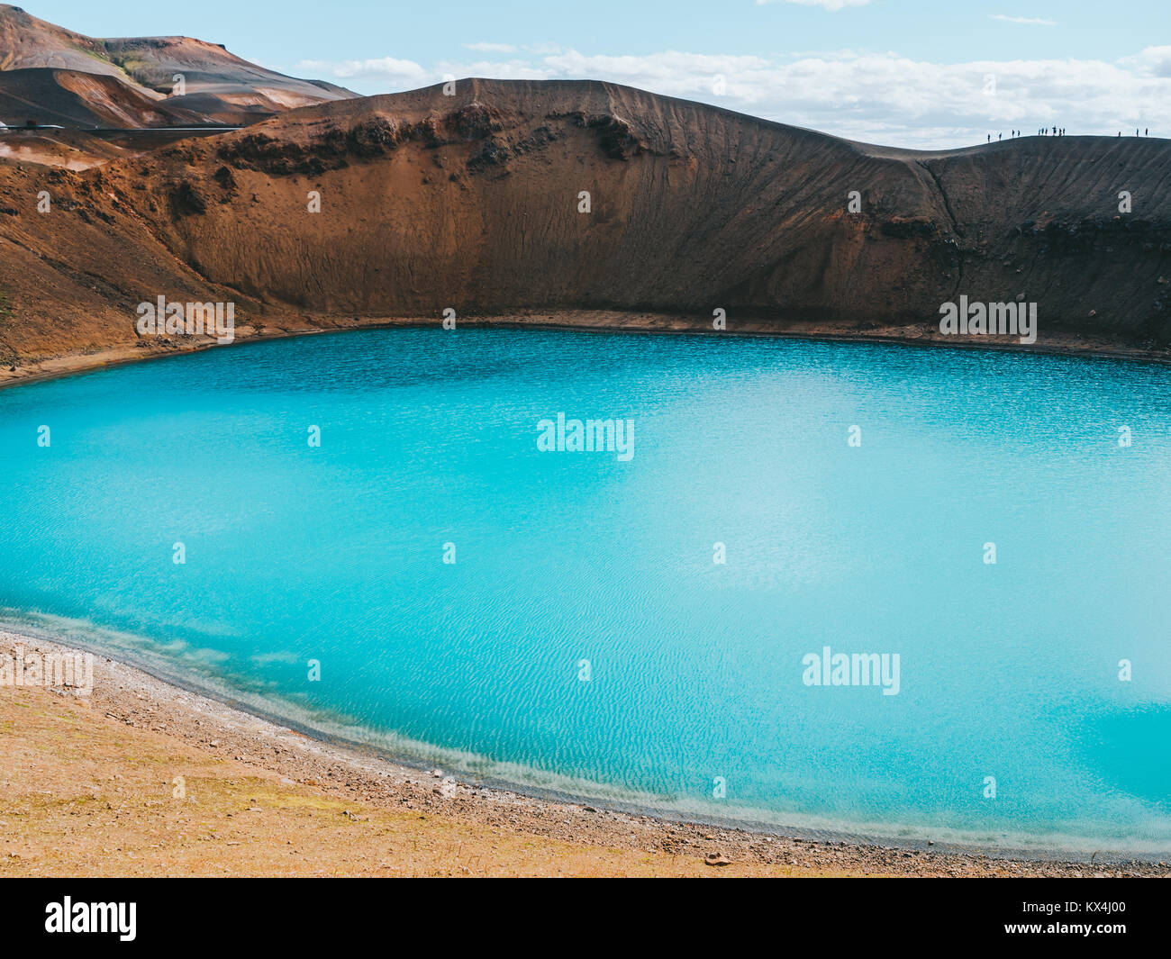 Geothermal crater lake near the Askja volcano, Iceland Stock Photo - Alamy
