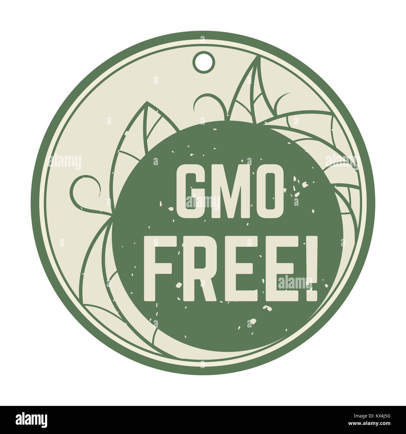 Green retro gmo free stamp for food product. Healthy diet concept Stock ...