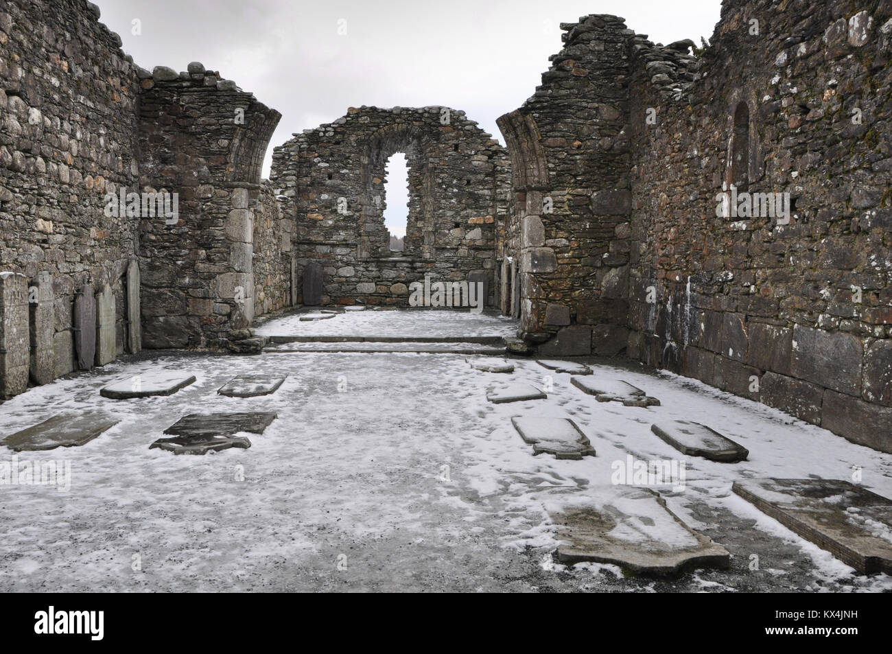 Wintery Scene at the Monastic City of Glendalough in the Wicklow ...