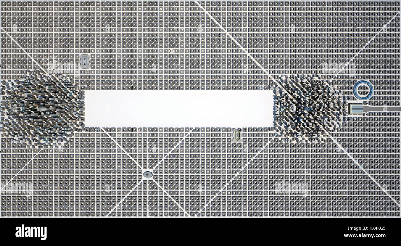 background abstract city structure top view. 3d rendering Stock Photo ...