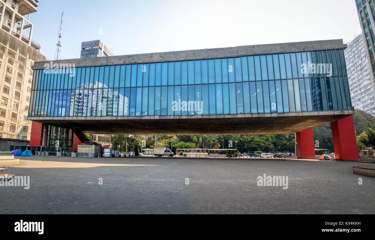 Panoramic view of MASP (Sao Paulo Museum of Art) - Sao Paulo, Brazil ...