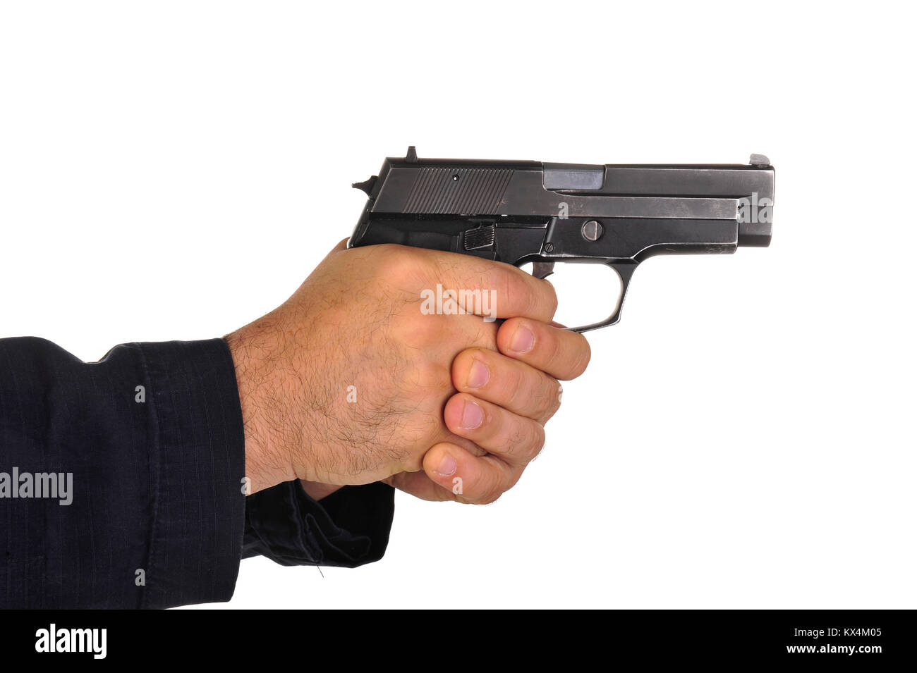 Hand gun shooting shot hi-res stock photography and images - Alamy