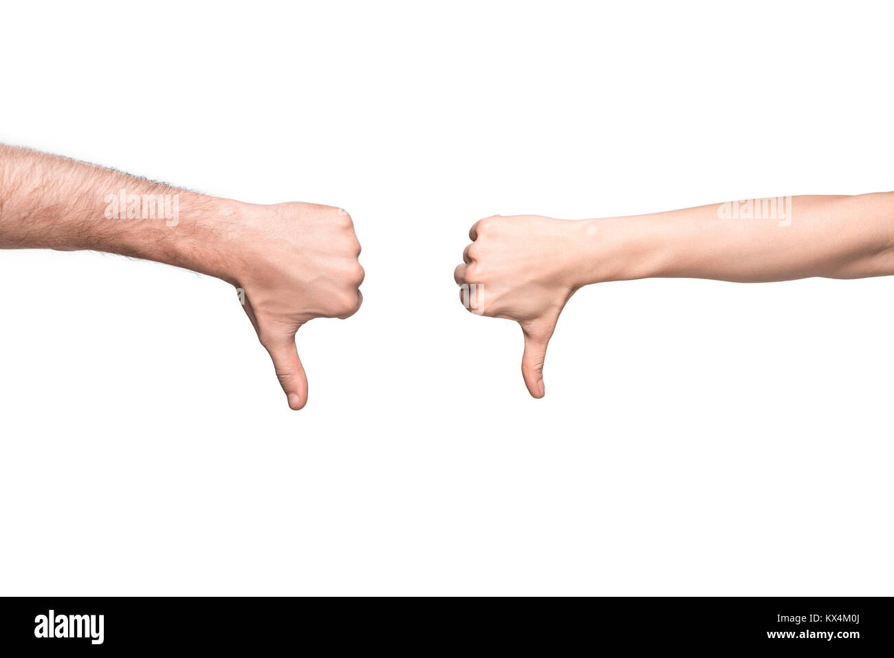 Young man gesturing thumbs down Cut Out Stock Images & Pictures - Alamy