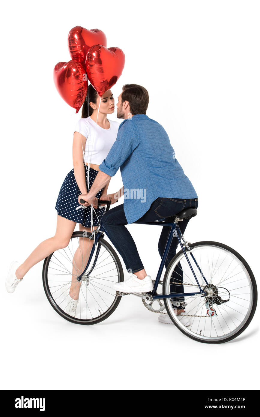 Bike couple greeting Cut Out Stock Images & Pictures - Alamy