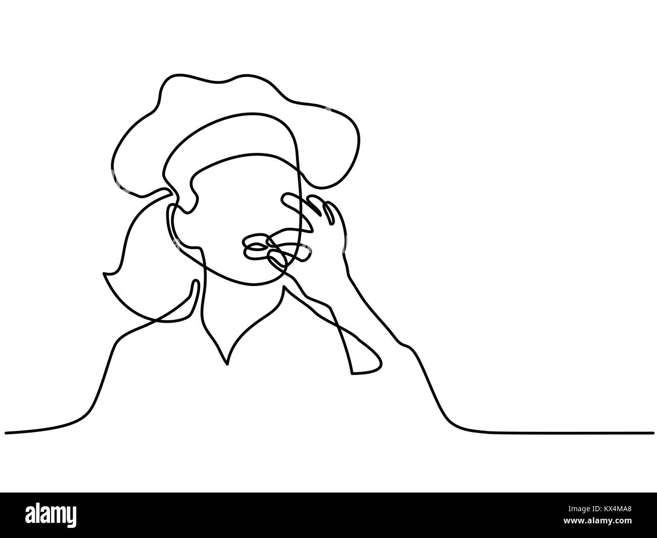 Delicious food woman Stock Vector Images - Alamy