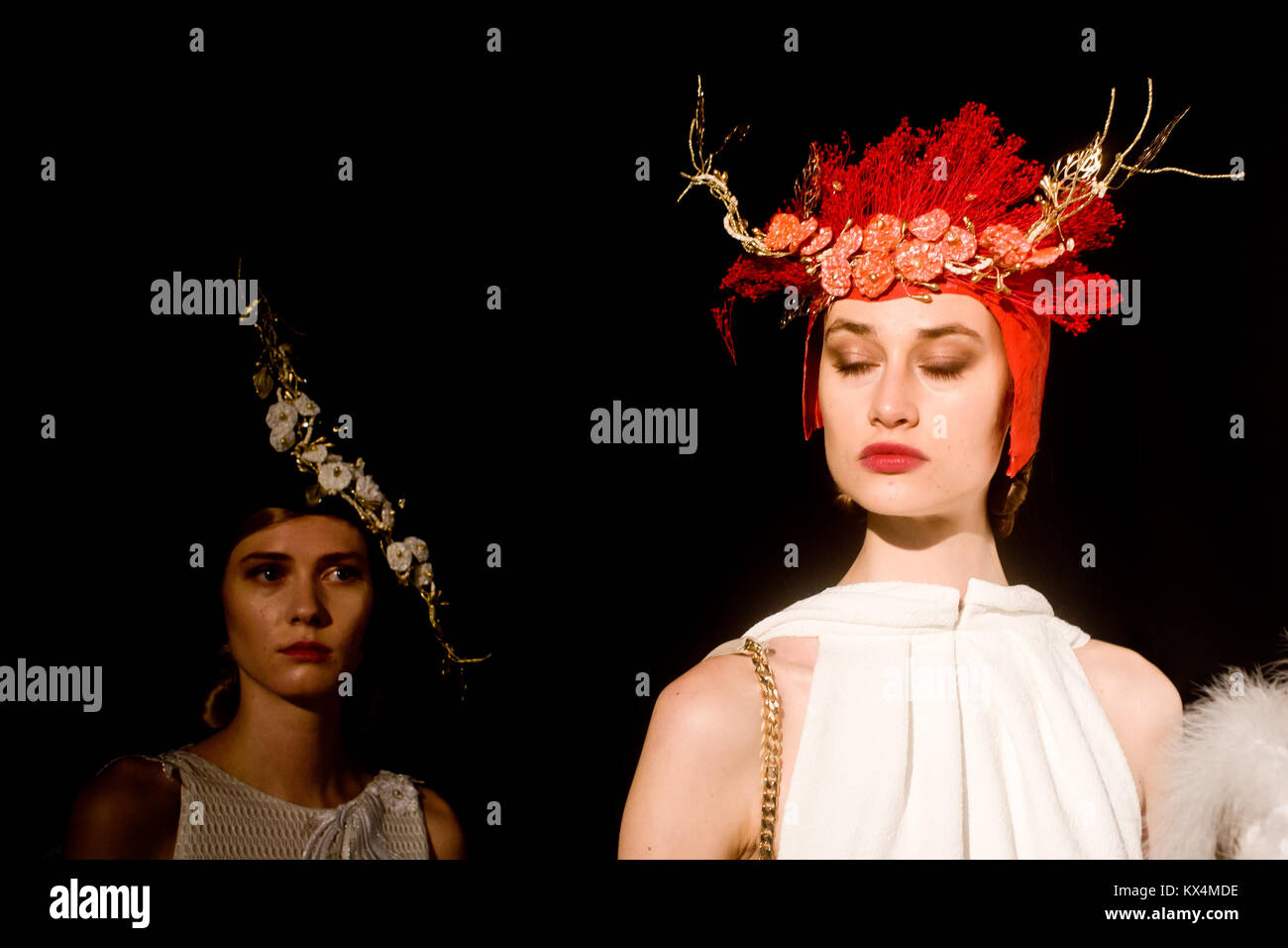 April 27, 2017 - Barcelona, Catalonia, Spain - Models dressed in Isabel ...