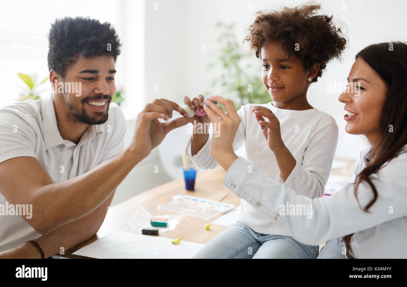 Picture of happy family spending time together Stock Photo - Alamy