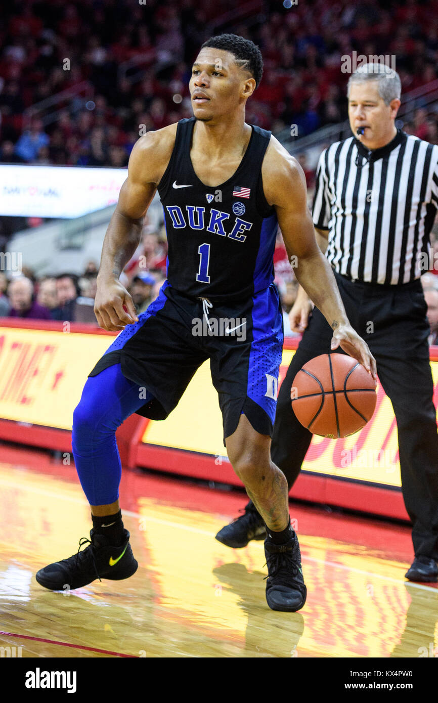 Duke Blue Devils guard Trevon Duval (1) during the NCAA College ...