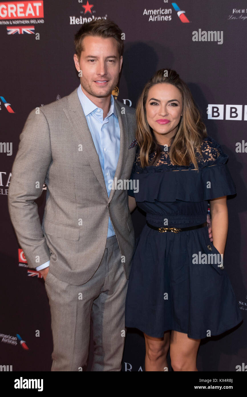 Los Angeles, USA. 06th Jan, 2018. Justin Hartley (l) and Chrishell ...