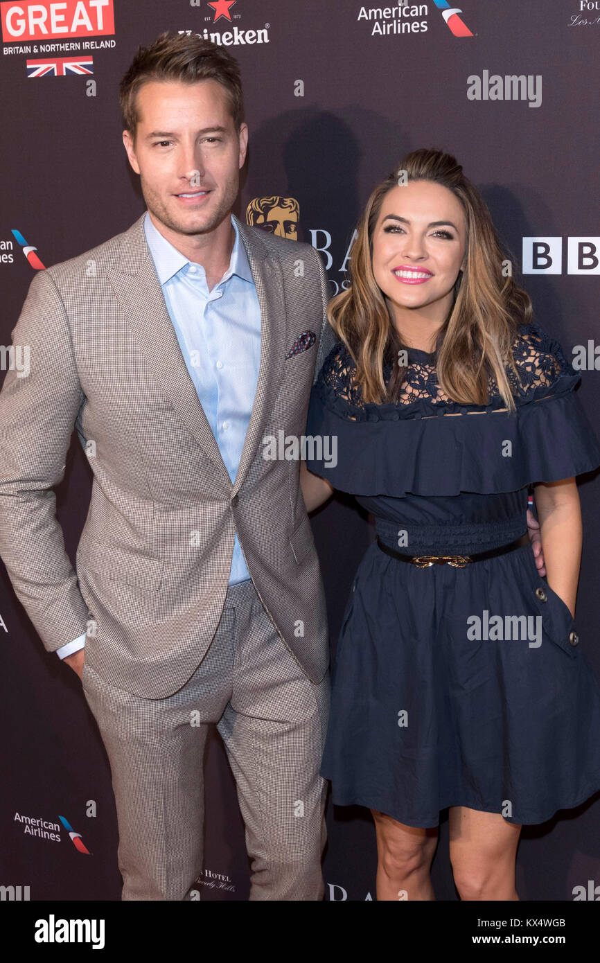 Beverly Hills, USA. 06th Jan, 2018. Justin Hartley and Chrishell Stause ...