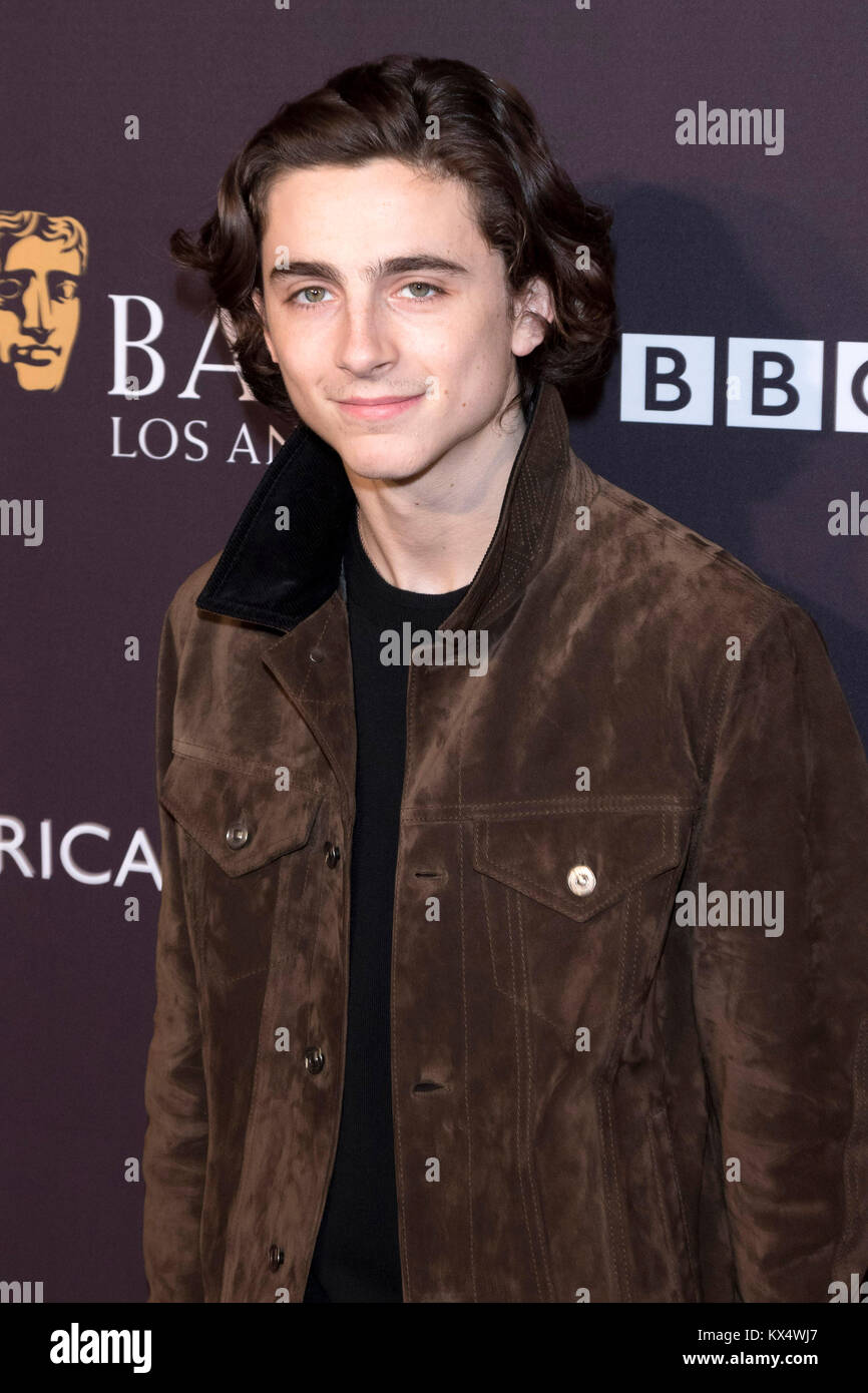 Beverly Hills, USA. 06th Jan, 2018. Timothee Chalamet attends the BAFTA ...
