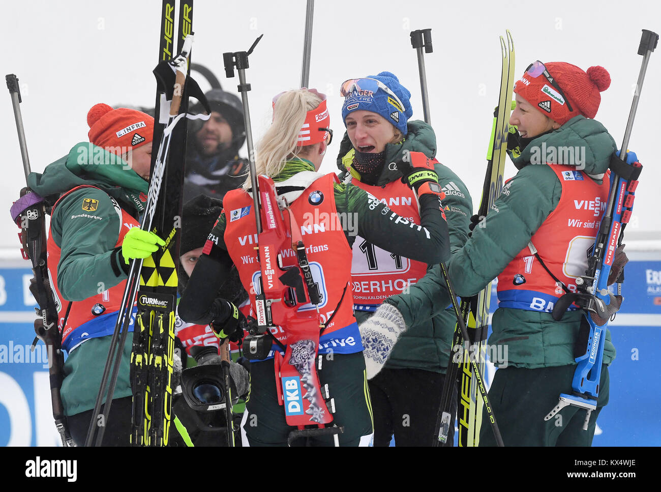 Oberhof, Germany. 07th Jan, 2018. Germany's Denise Herrmann, Maren ...