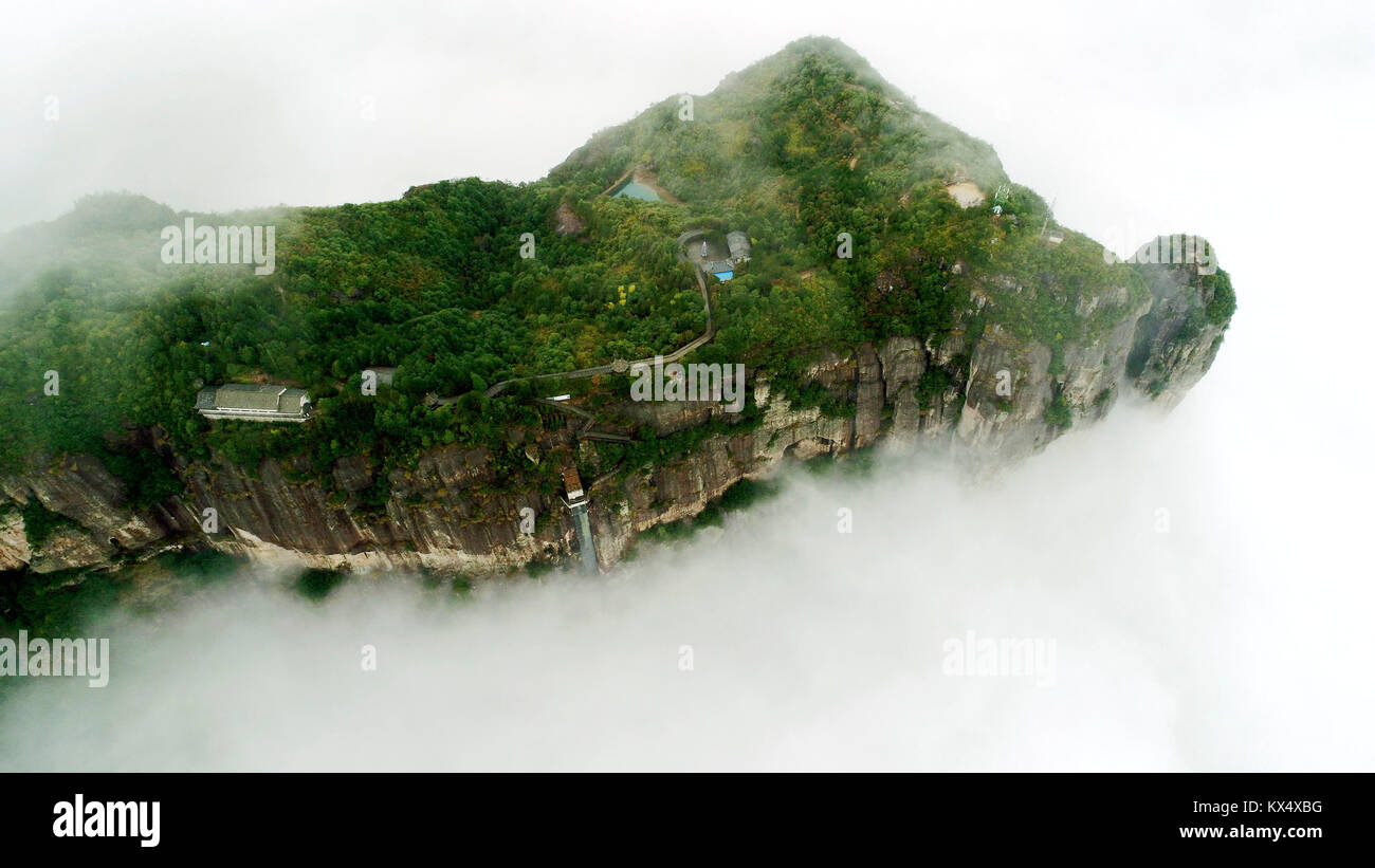 Xianju. 7th Jan, 2018. Photo taken on Jan. 7, 2018 shows scenery of the ...