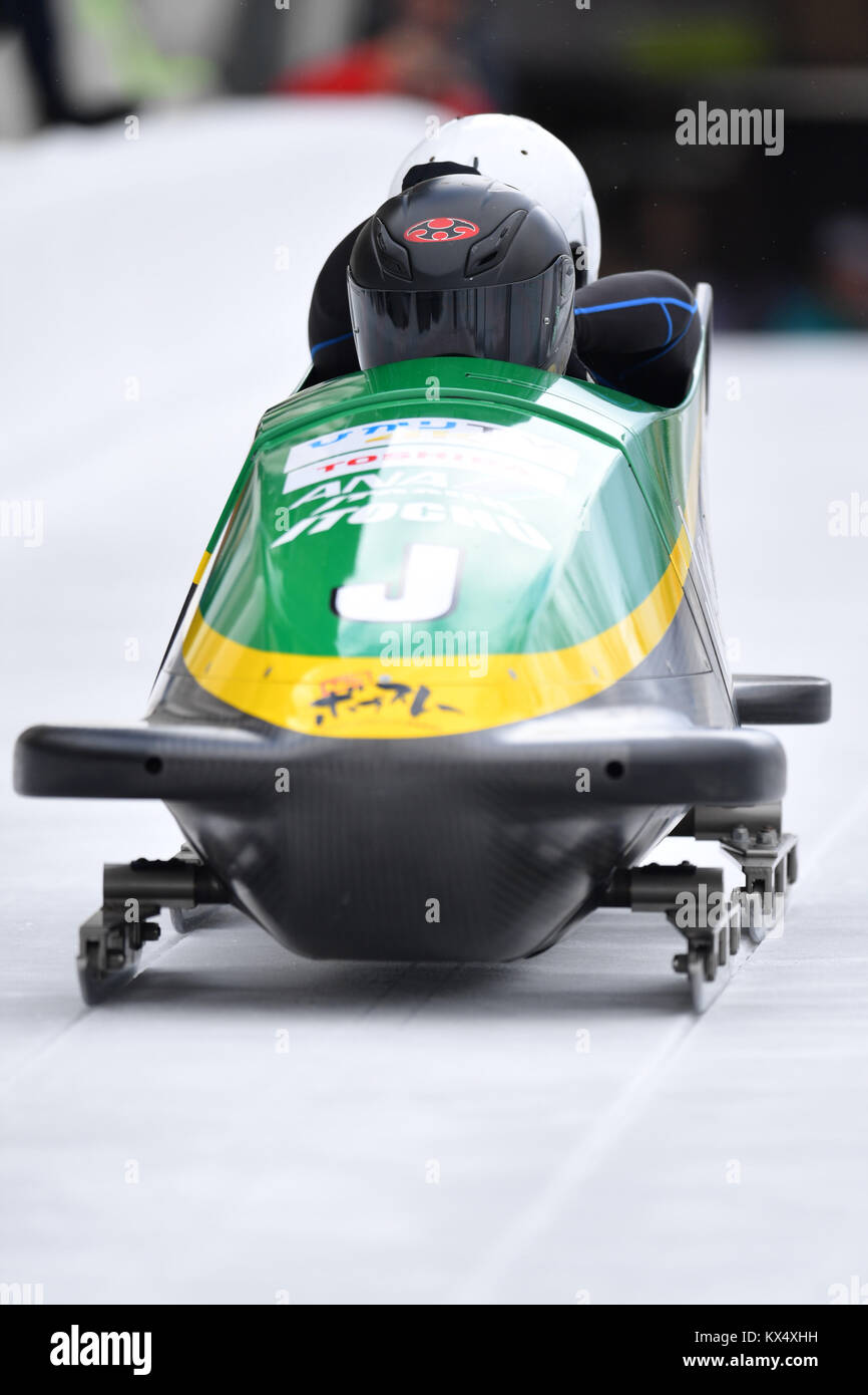 the Spiral, Nagano, Japan. 7th Jan, 2018. Daiki Mikami & Takahiro Sema ...