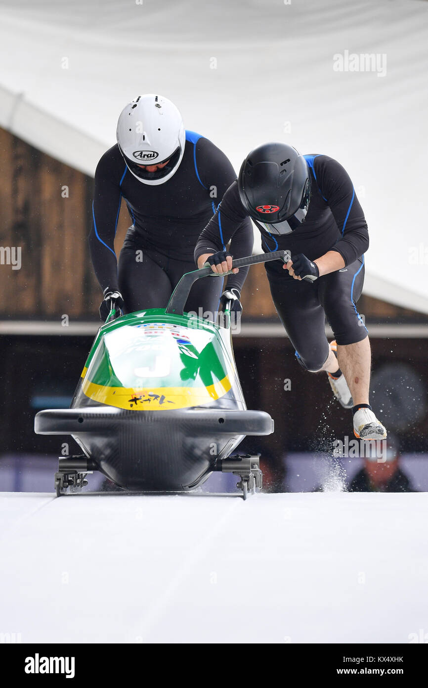 the Spiral, Nagano, Japan. 7th Jan, 2018. Daiki Mikami & Takahiro Sema ...