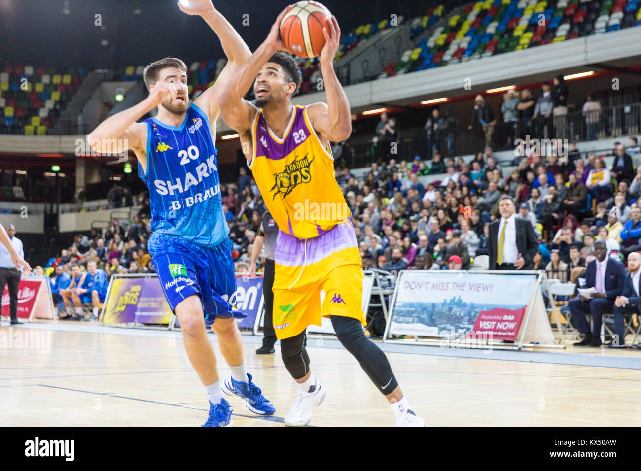Copper Box Arena, London, UK, 7th Jan 2018. Lions' Corey Dixon with the ...