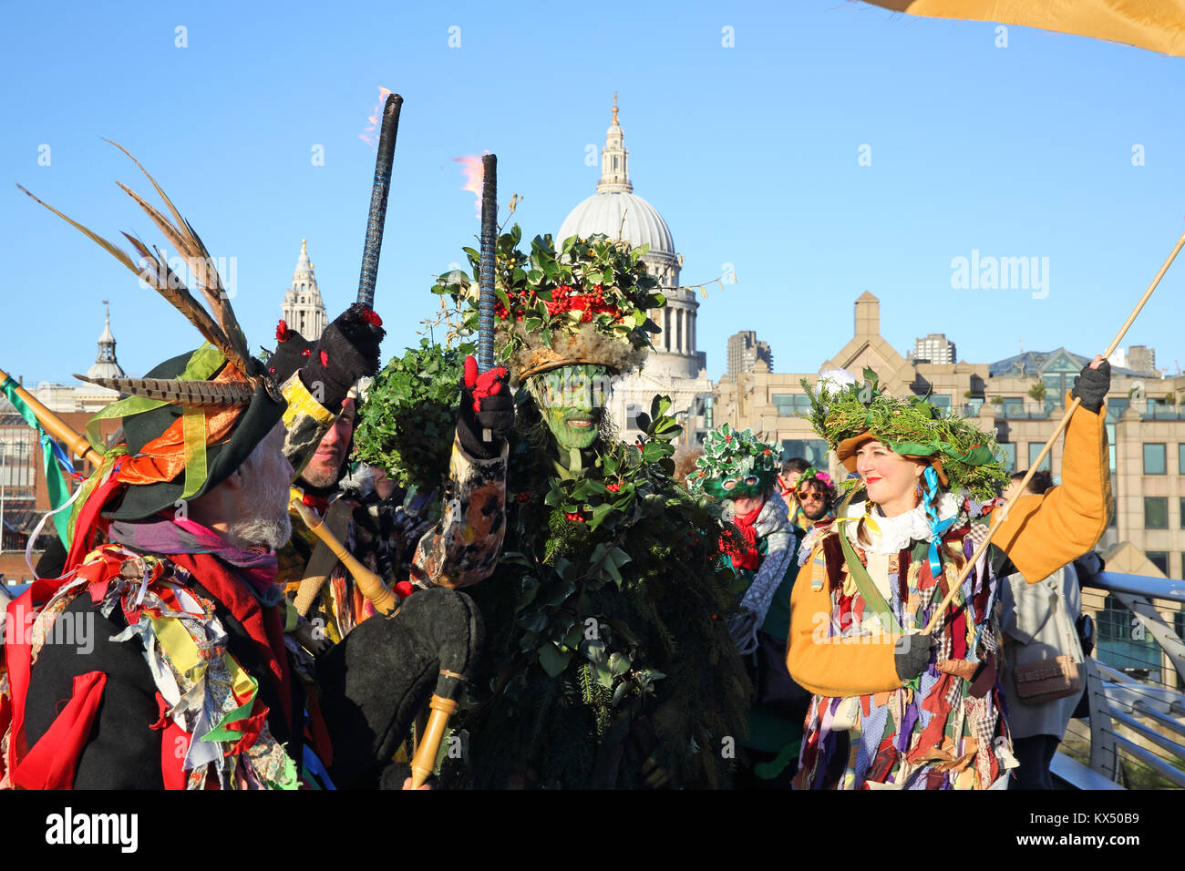 London, UK. 07th Jan, 2018. Twelfth Night celebrations in London on Jan ...