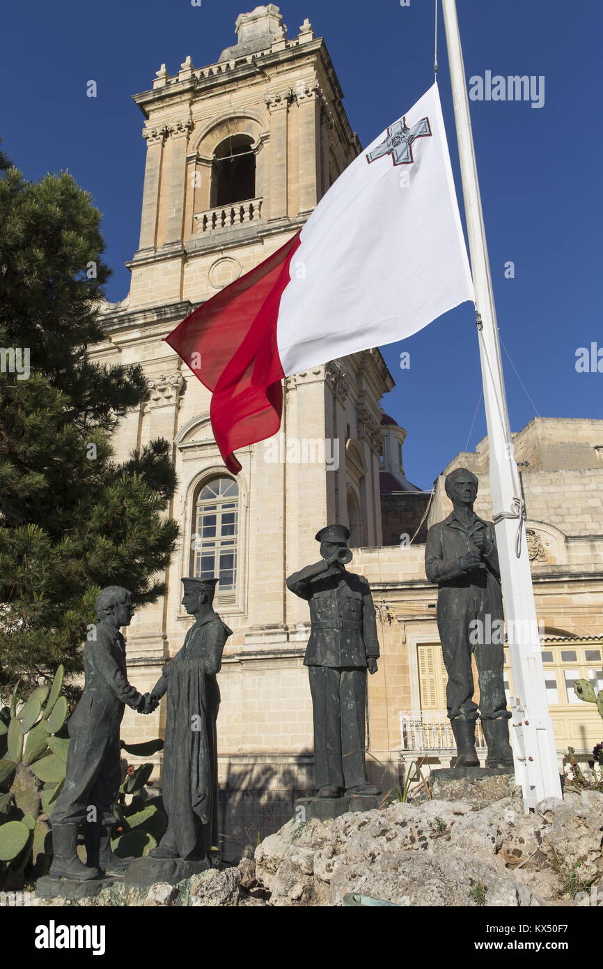 Vittoriosa, Malta. 19th Apr, 2014. The Freedom Monument in the city of ...