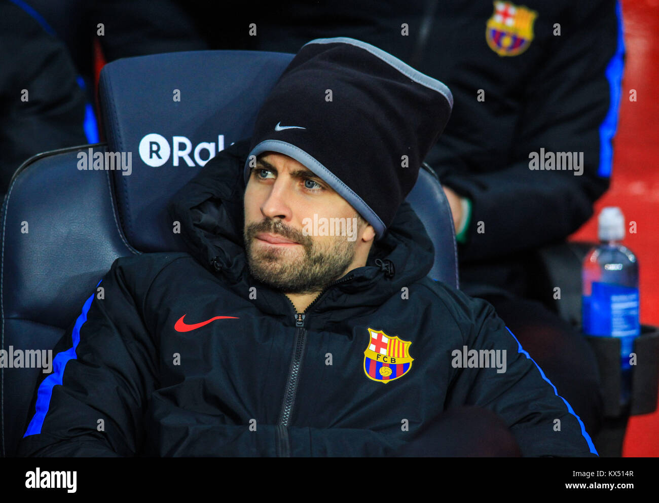 Soccer player Gerard Pique during the match between FC Barcelona ...