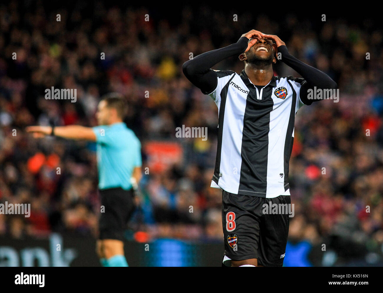 Soccer player J Lerma during the match between FC Barcelona against ...