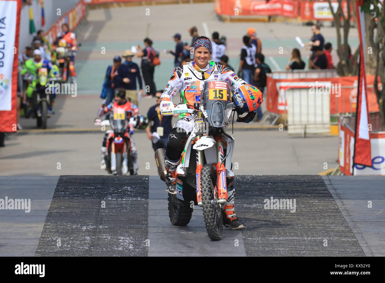 Lima, Lima, Peru. 6th Jan, 2018. RALLY - DAKAR - START - STAGE 1.Laia ...