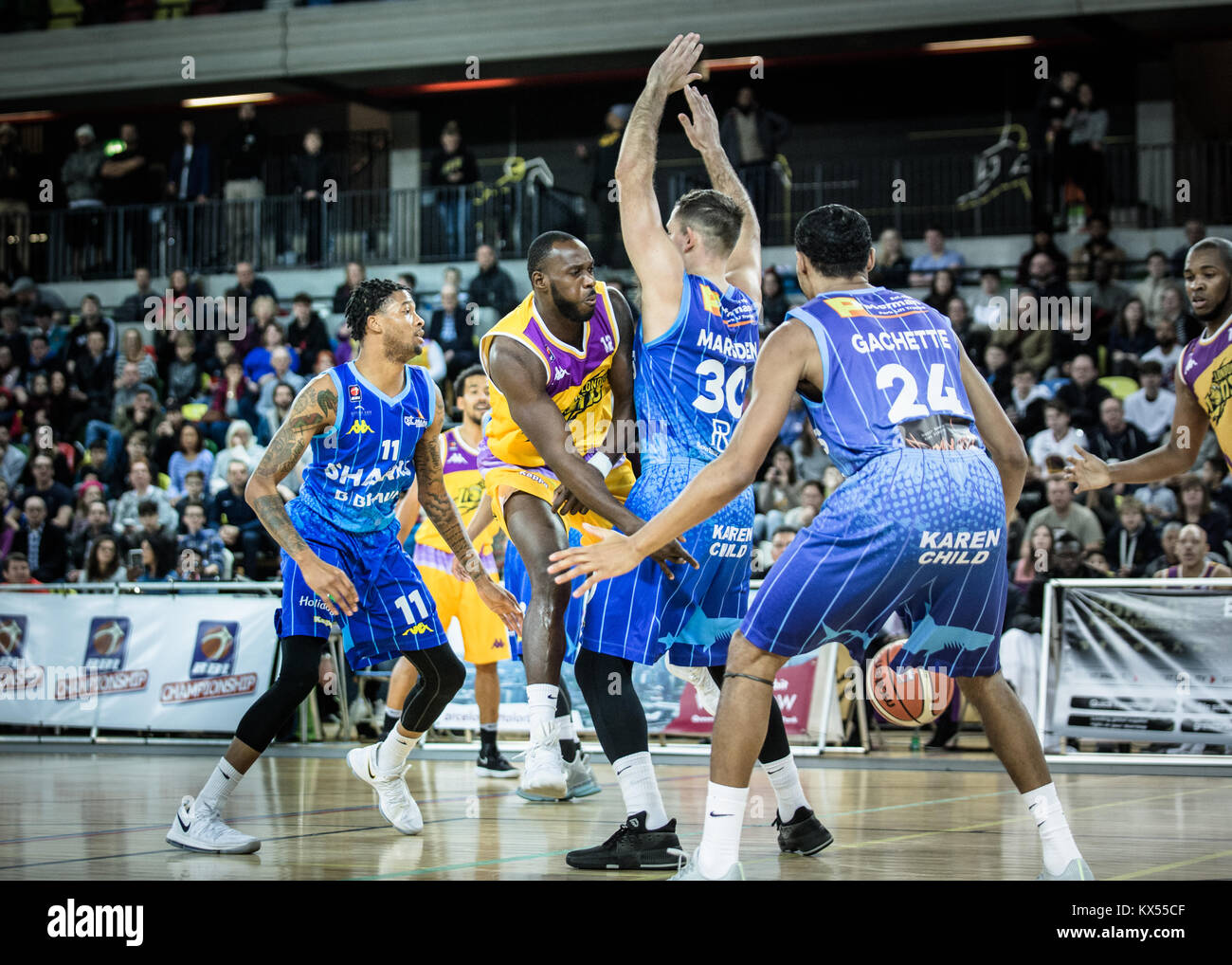Copper Box Arena, London, UK, 7th Jan 2018. London Lions v Sheffield ...