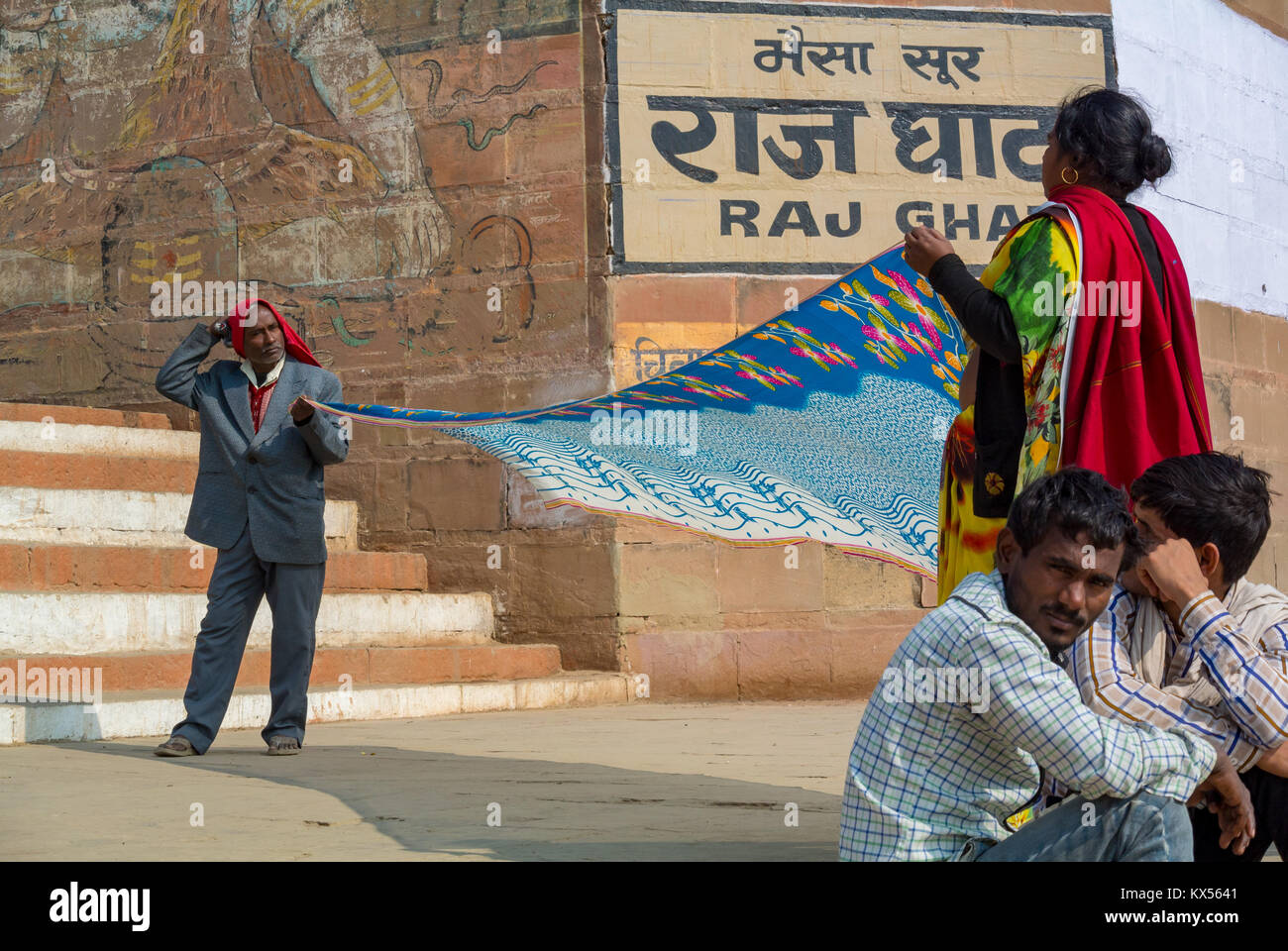 street scene Varanasi India Stock Photo - Alamy
