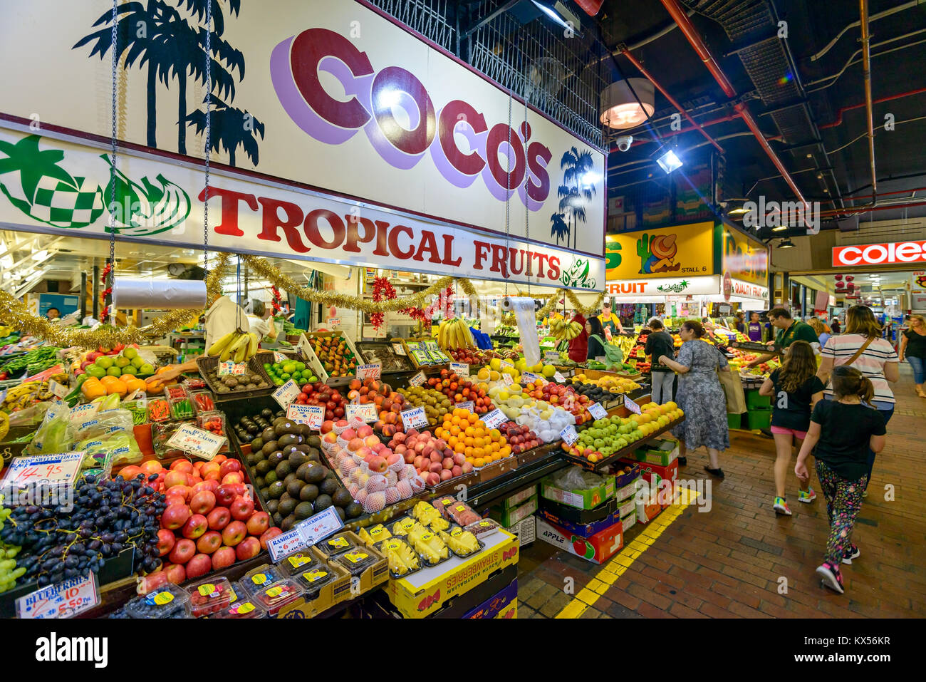 Adelaide, Australia - January 13, 2017: People shopping at Adelaide ...