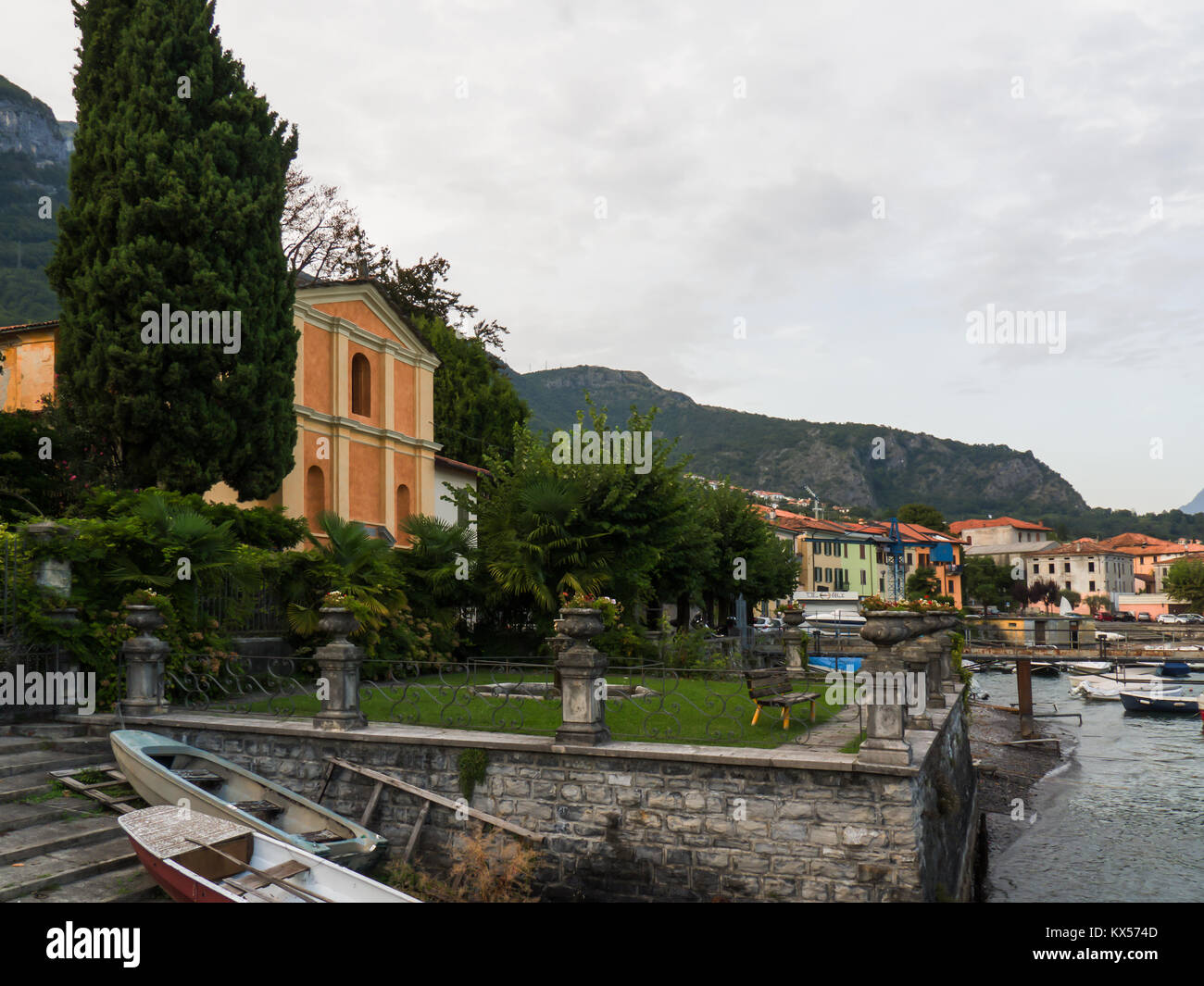Tremezzina village on the famous Como lake in winter. Italy Stock Photo ...