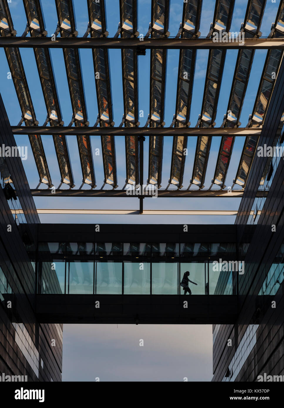 An interconnecting walkway between two of the buildings making up the ...