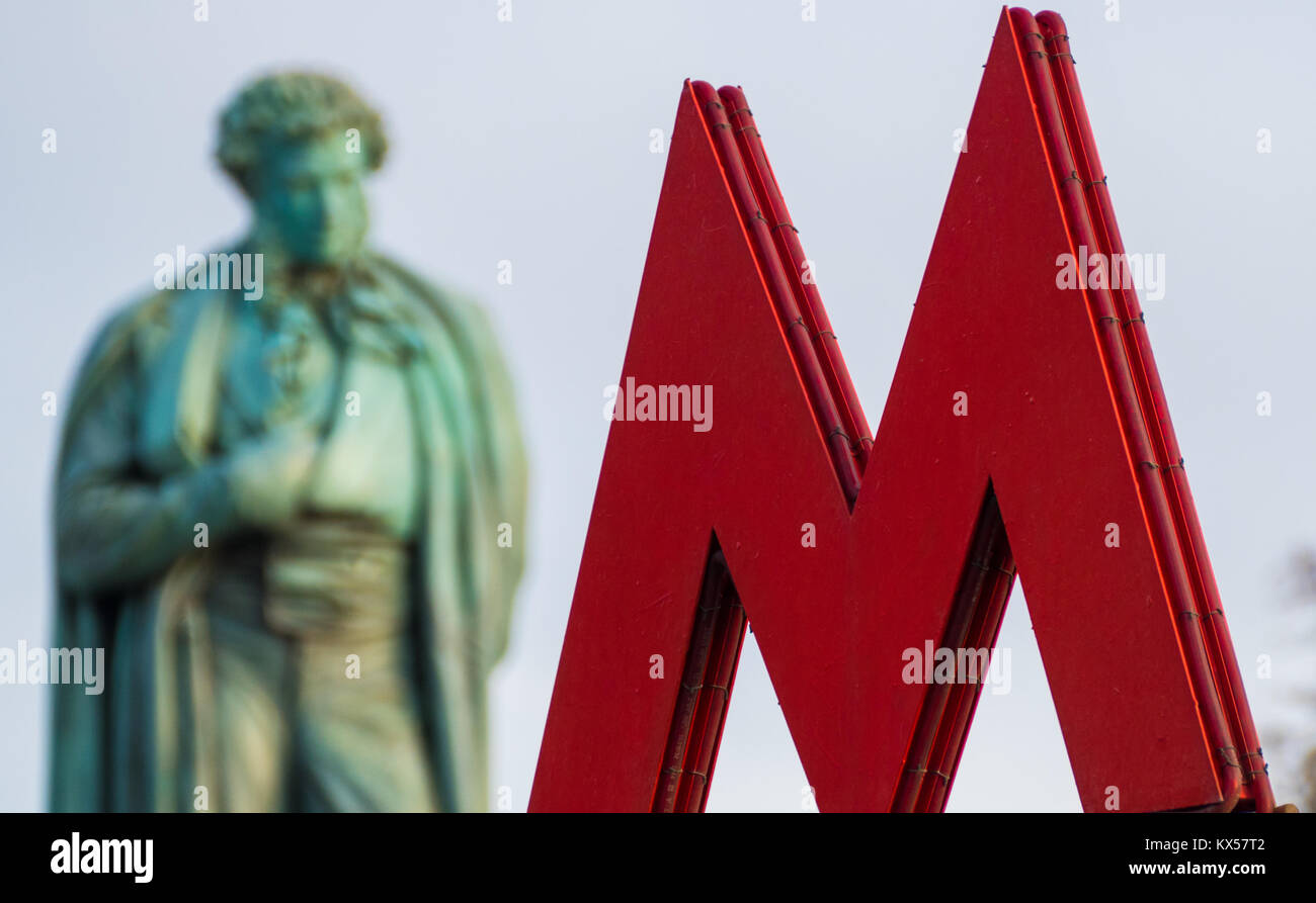 Letter emblem moscow metro hi-res stock photography and images - Alamy