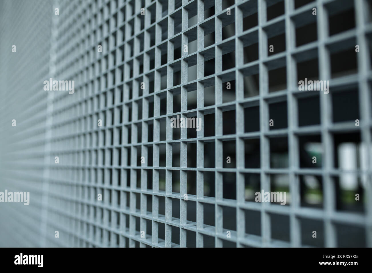 Metal gray lattice with small square cells grid stock background with ...