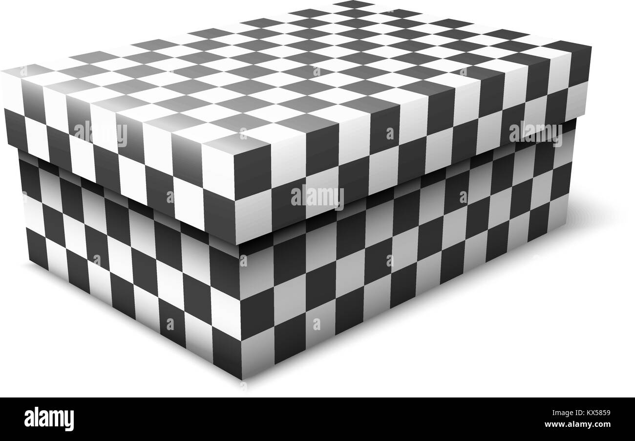 checkered cardboard box. vector element for design Stock Vector Image ...