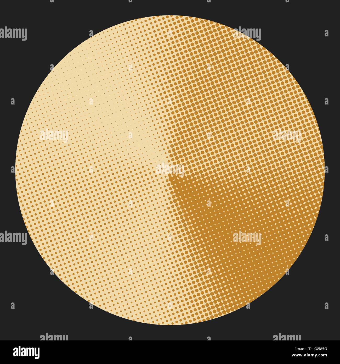 circle with conical halftone gradient effect. vector graphic for design ...