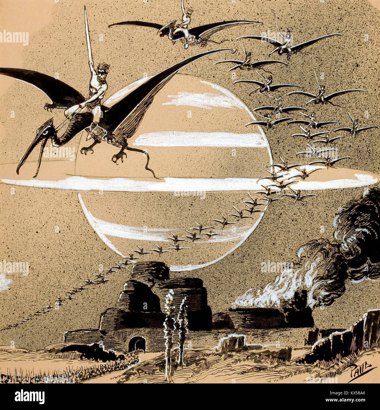 Bird Riders of the Plains Stock Photo - Alamy