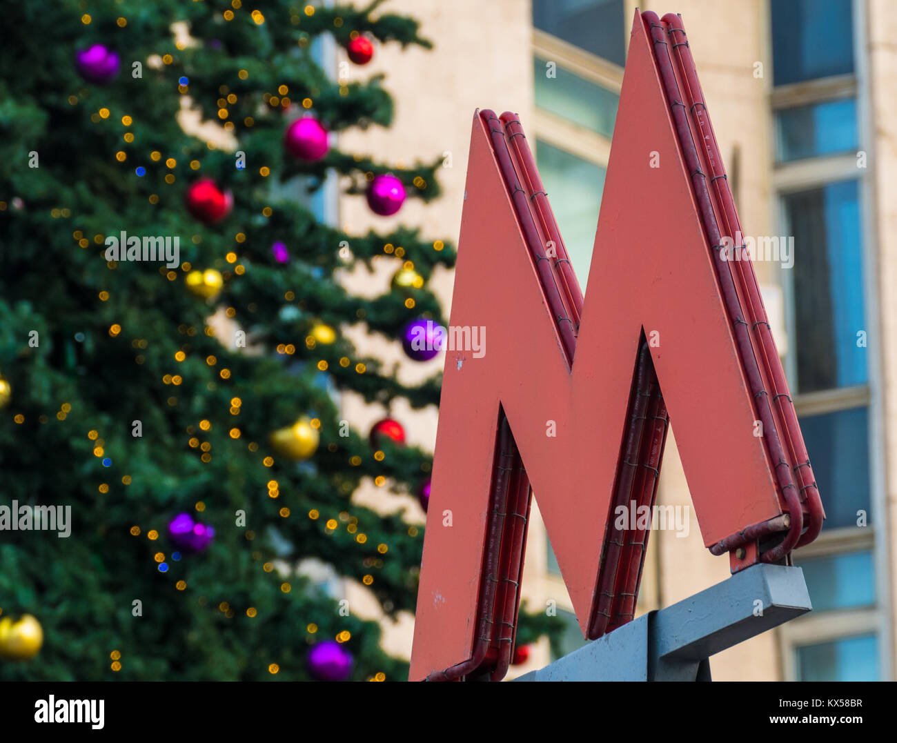 The symbol M-metro Stock Photo - Alamy