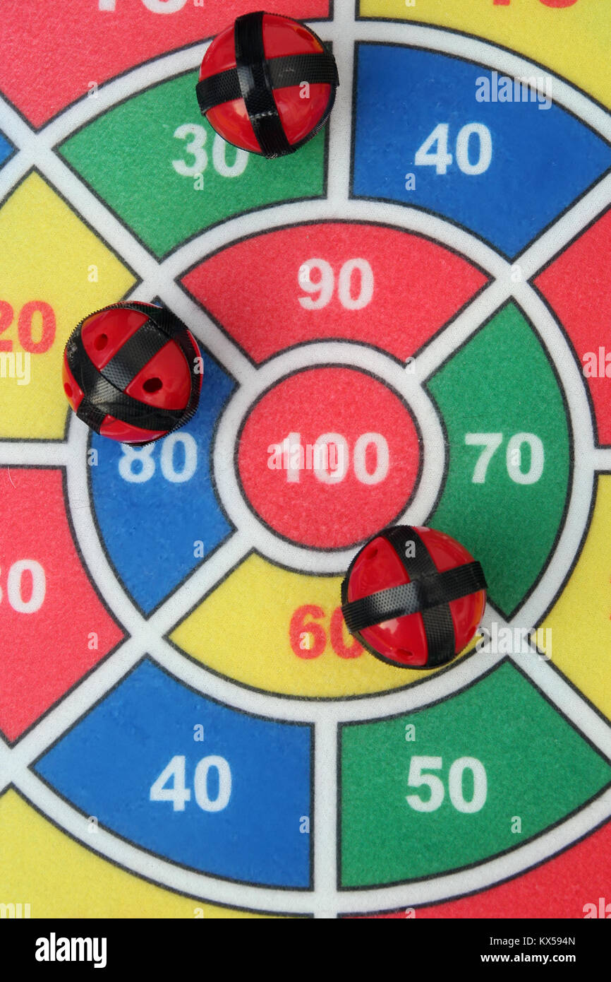 Kids targeting toy. Kids dart game Stock Photo - Alamy