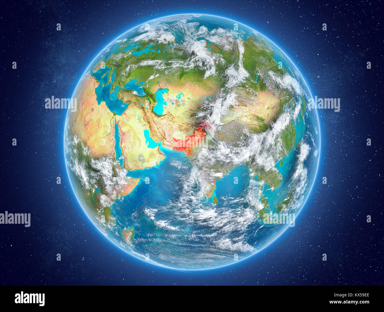 Highlighted satellite image of pakistan hi-res stock photography and ...
